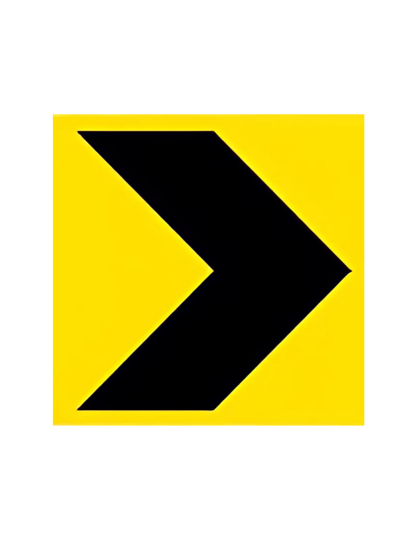 CHEVRON T5-5| 600mm x 600mm Corflute | MMS Sign Reflective – Traffic ...